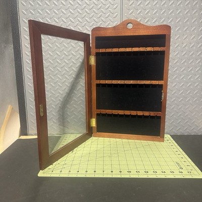 Collectible Spoon Display Case Wall Mount w/Glass Door For 30 Spoons | eBay