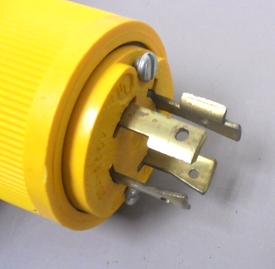 General Electric Twist Lock Male Cord End 20A 3-Pole 250V Plug 4 Wire 3 ...