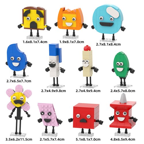 11PCS Battle for Dream Island Character Building Block Brick BFDI ...