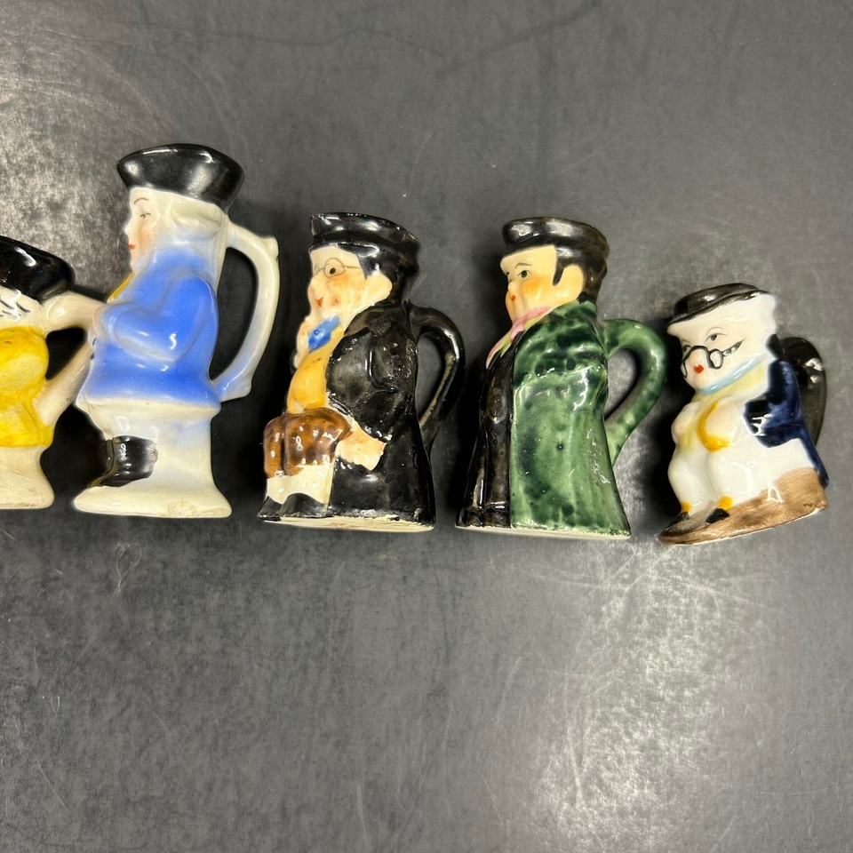 Miniature Face Character Mugs Mixed Lot of 8 Czech England Japan ...