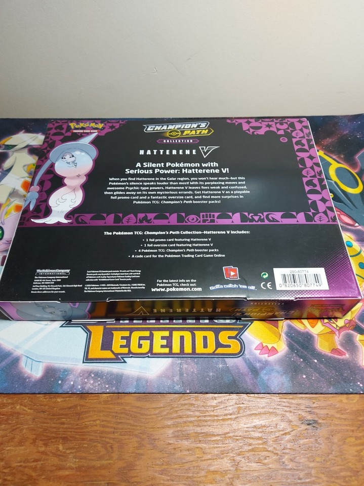 2020 Pokemon Champion's Path Collection Hatterene V Box | eBay