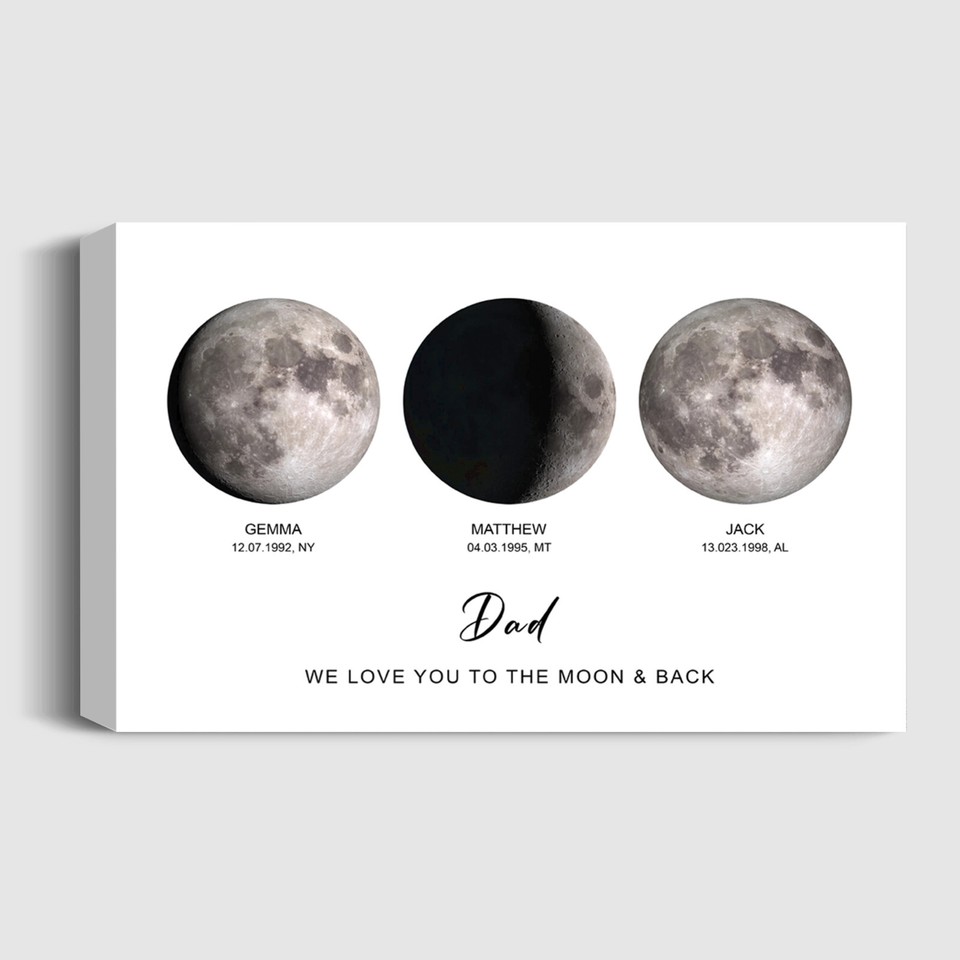Family Moon Phases Print, Moon Phase Personalised, Custom Moon Print | eBay