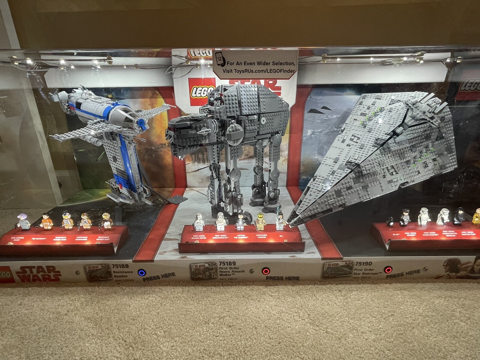 Lego Star Wars Retail Store Display Set #75188 & #75189 & #75190 | eBay