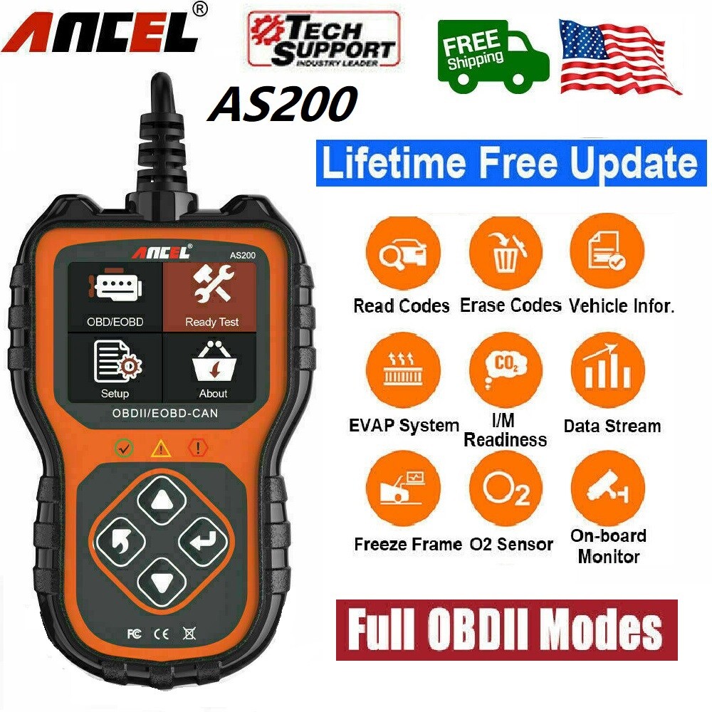 ANCEL AS200 Auto OBD2 Code Reader Scanner Car Check Engine Fault Diagnostic Tool | eBay