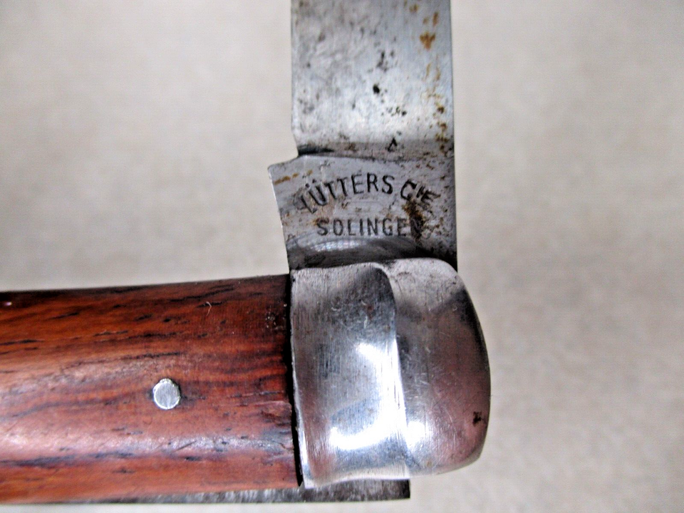 VTG OLD RARE GERMAN C. LUTTERS & CIE LOEWEN MESSER SOLINGEN FOLDING ...