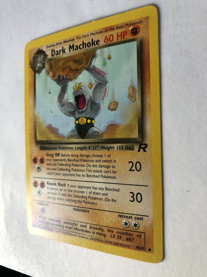 Dark Machoke 40/82 @1995,96,98 Pokemon/Ninteno Base Set Card | eBay