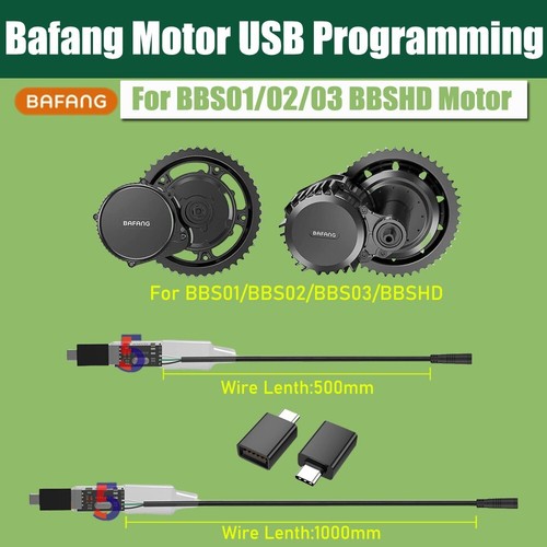 Ebike Bafang Mid Motor USB Programming Cable For 8fun BBS01 BBS02 BBS03 ...