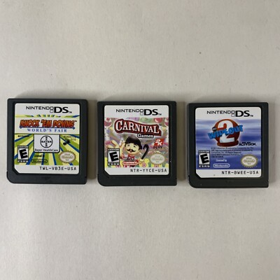 Nintendo DS Game Bundle: Knock’em Down + Wipe Out 2 + Carnival Games ...