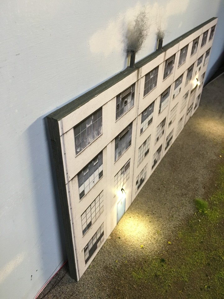 N Scale Scratch Built Industrial #3 Combo Building w/LEDs, Flat/Front ...