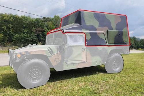 Helmet Hard Top w/ Toolboxes for HMMWV / Humvee - Fiberglass, Camo ...