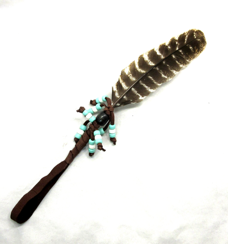 Native American Made Prayer / Smudge Feather, Regalia Accessory COA # ...