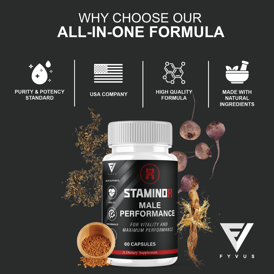 (3 Pack) Staminox Premium Performance Supplement, Staminox Pills (180 ...
