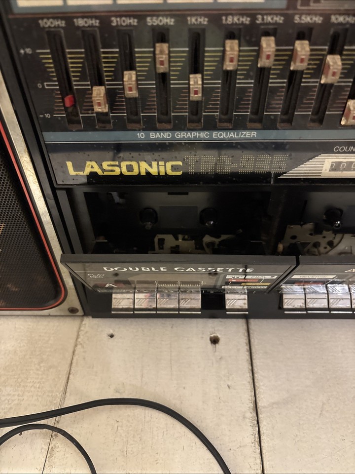 lasonic trc 935 ghettoblaster vintage boombox cassette player For Parts ...