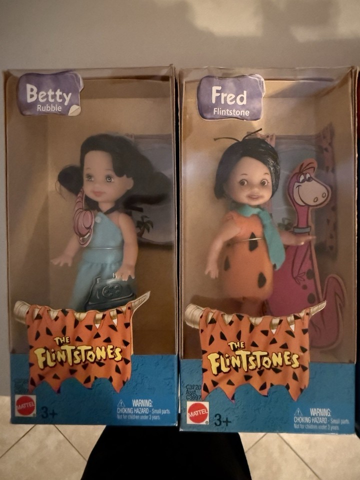 2003 The Flintstones Kelly Dolls Set Of 4 Fred, Wilma, Betty, Barney | eBay