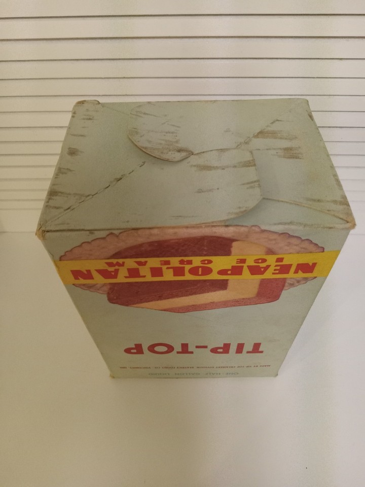 Vintage Tip-Top Neapolitan Ice Cream Carton Box Tip Top Creamery ...