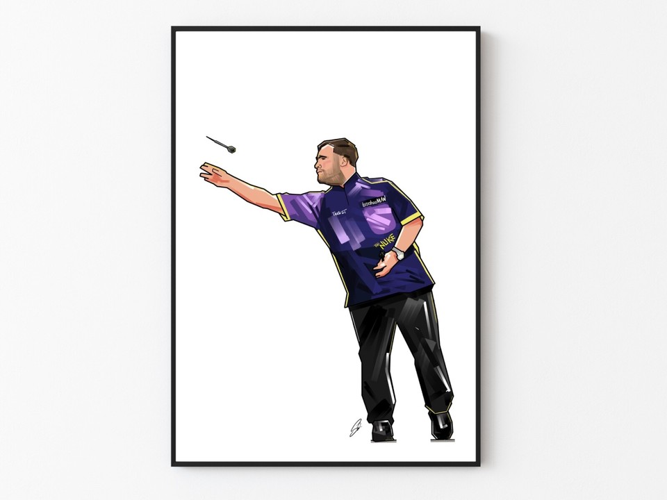 Luke Littler print | Luke Littler darts | Luke The Nuke Littler wall ...