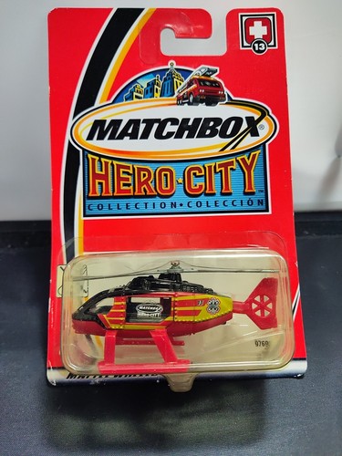 2002 Matchbox Hero City #13 Hospital Helicopter -Chase Logo (TH) | eBay