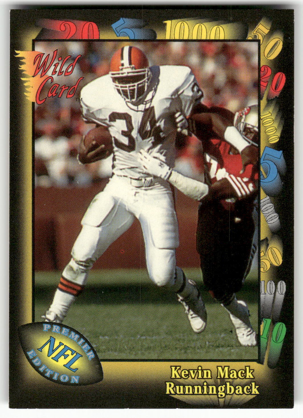 1991 Wild Card #55 Kevin Mack Cleveland Browns | eBay