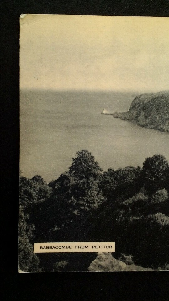 Devon UK Postcard Mid 1900s Rare England Babbacombe from Petitor Coast ...