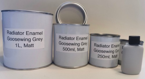 GOOSEWING GREY MATT RADIATOR PAINT, Heat Resistant Brushing Enamel Free ...