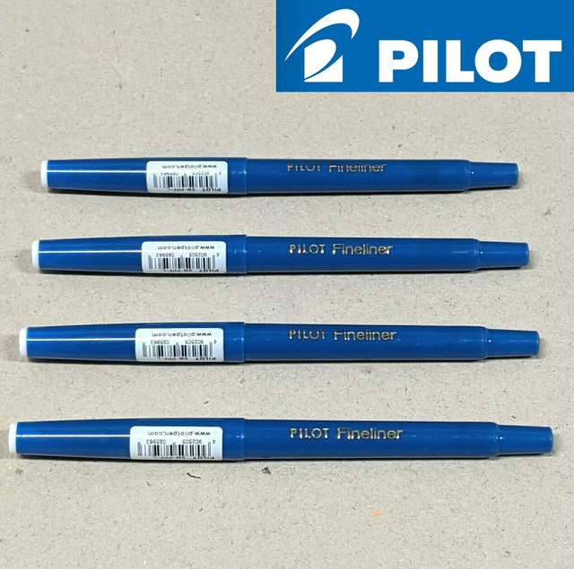 4 X Pilot Fineliner Pen Capped 0.4mm Fine Fiber Tip Blue Sw-ppf for ...