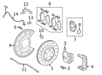 Mercedes-Benz E 63 AMG® S E 63 AMG® 2018-2020 Rear Brake Pad Set OE ...