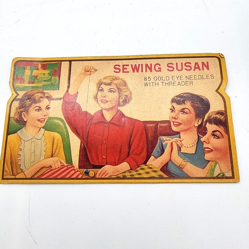 Sewing Susan Vintage Nickle Plated Needle Card Book | eBay