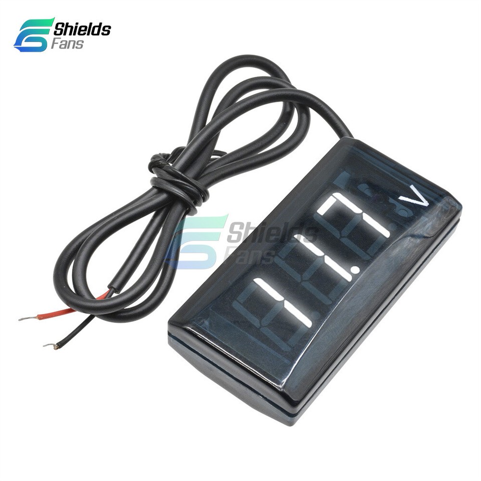 Digital DC 8-16V Blue LED Display Voltmeter Panel Voltage Volt Meter ...