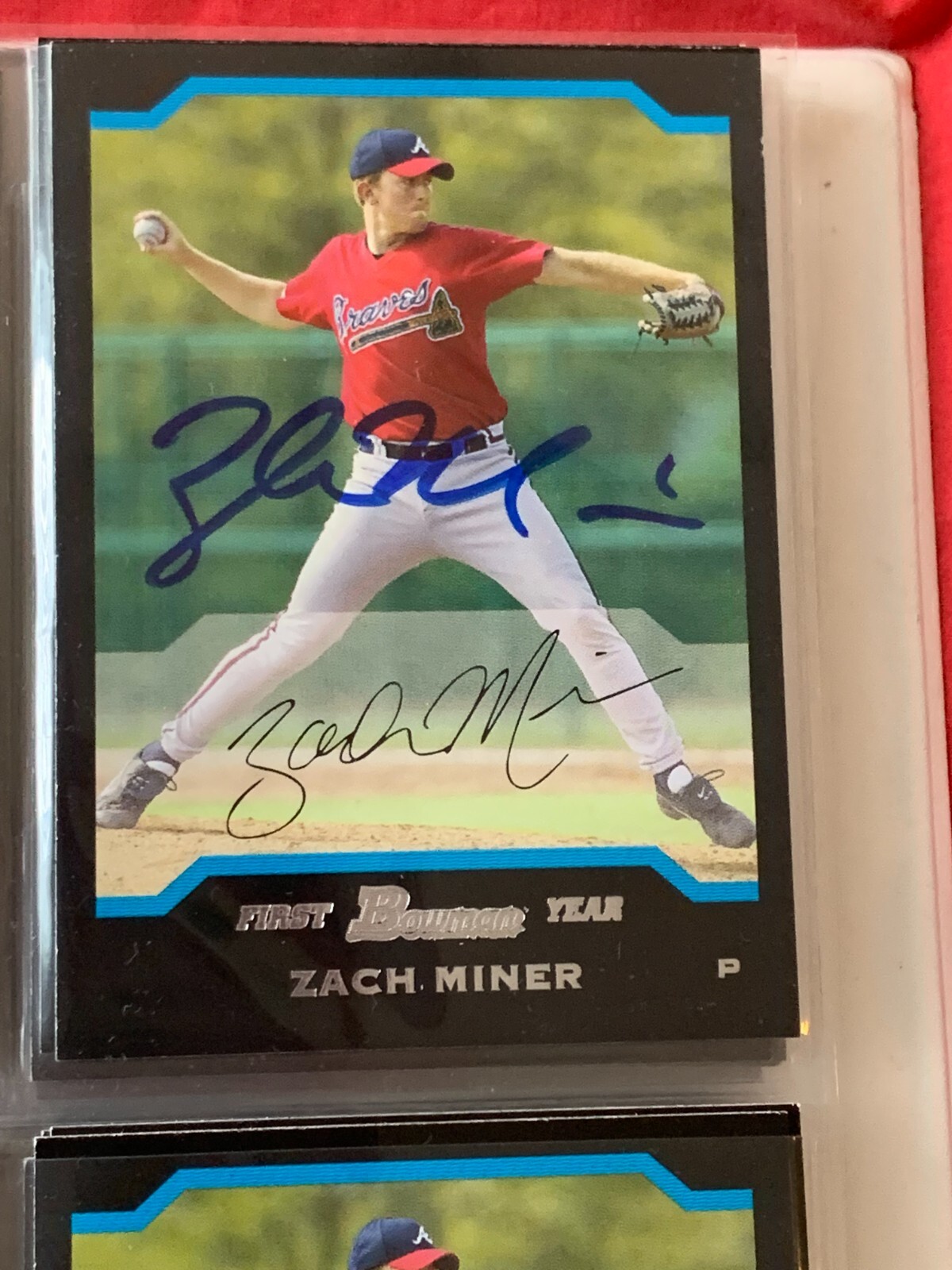 ZACH MINER AUTOGRAPHED SIGNED 2004 BOWMAN CARD ATLANTA BRAVES COA | eBay
