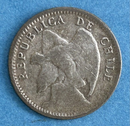 1908 Chile 10 Centavos Billon Silver Coin | eBay