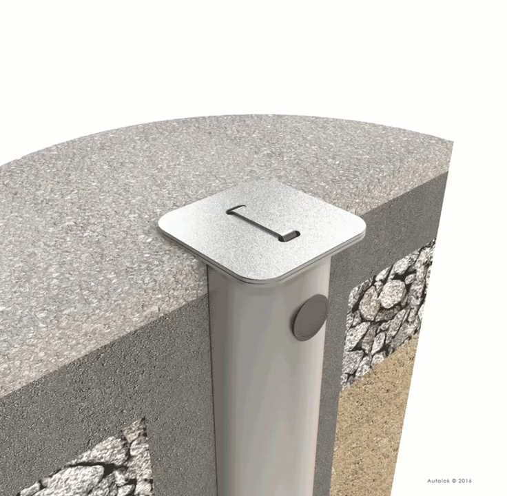 AUTOLOK UK Heavy Duty Telescopic Security Driveway Parking Post/Bollard ...