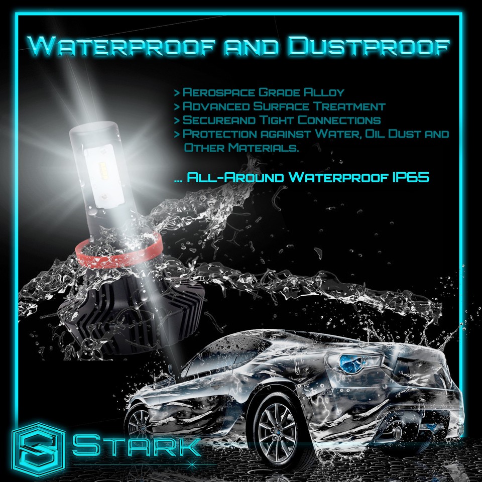 New Z ES LED 16000LM Kit 6000K White Headlight Dual Hi Lo PAIR - H13 ...