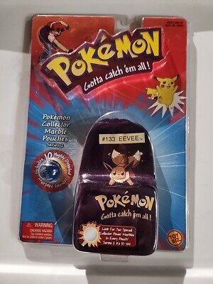 Vintage Pokemon 1999 Collector Marble Pouch Series 2 Purple Eevee BRAND ...
