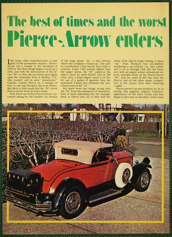 Pierce Arrow 1929 Model 133 Final Decade Part 2 Vintage Pictorial ...