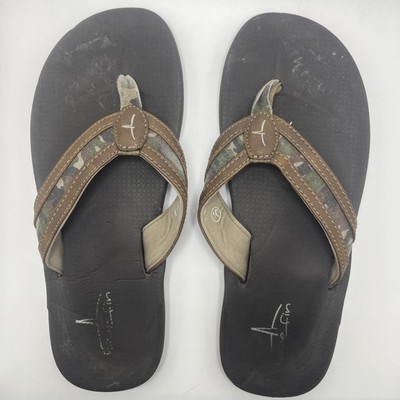 Blue Fin Men’s Black Flip Flop Sandals Thong Comfort Beach Slides Size ...