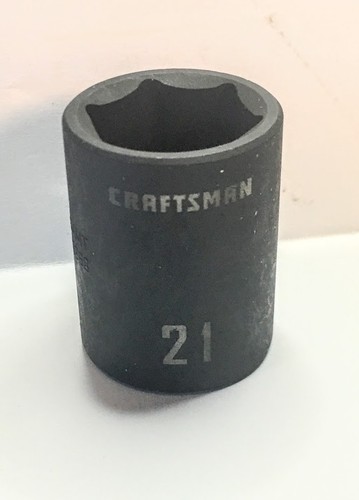 Craftsman 21 mm x 1/2" Dr Impact Socket - 6Pt - CMMT 15868- Free USA ...
