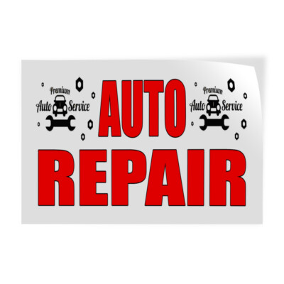 Decal Stickers Auto Repair Auto Repair Body Shop Vinyl Store Sign Label ...