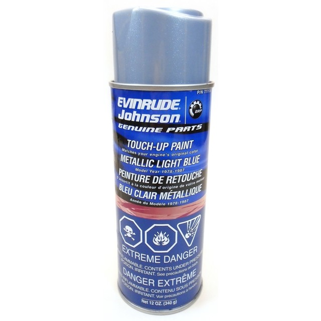 VINTAGE EVINRUDE JOHNSON 78-87 METALLIC LIGHT BLUE SPRAY PAINT # 777176 ...