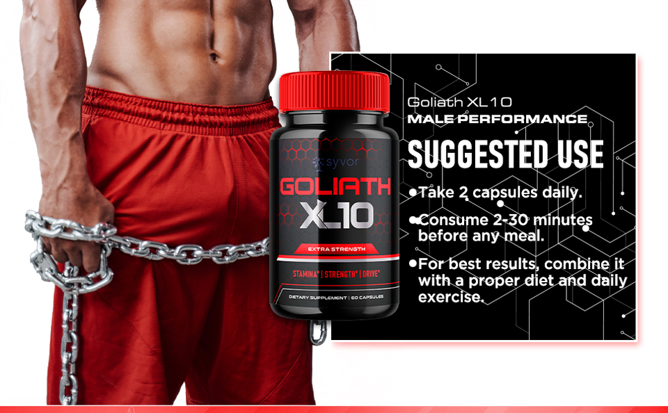 Goliath XL10 Pills For Men Advanced Vitality Support Supplement 120 ...