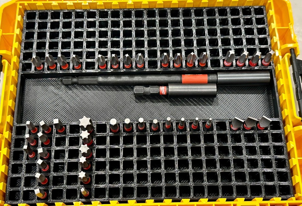 Impact bit holder insert for DEWALT Medium ToughCase (1 compartment ...