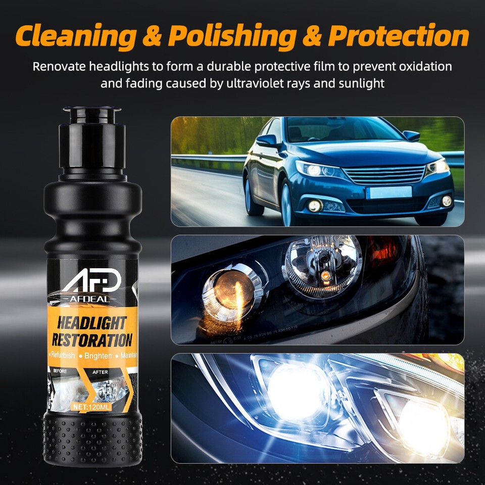 Car Headlight Restoration Kit Headlamp Polish Cleaner Light Lens ...