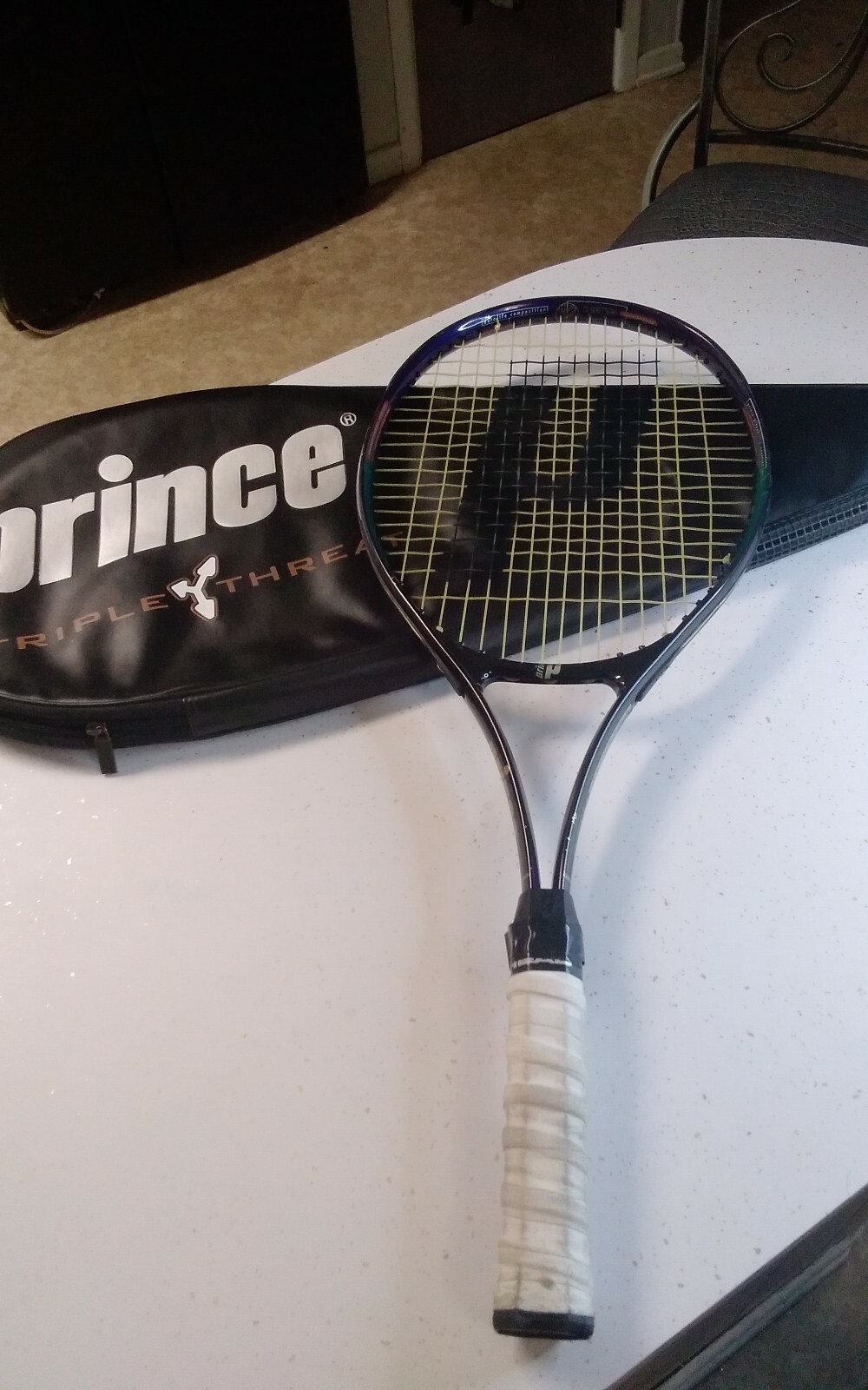 PRINCE TITANIUM INTEGRA 2 TENNIS RACKET 107" Oversize w/COVER 4 5/8 ...