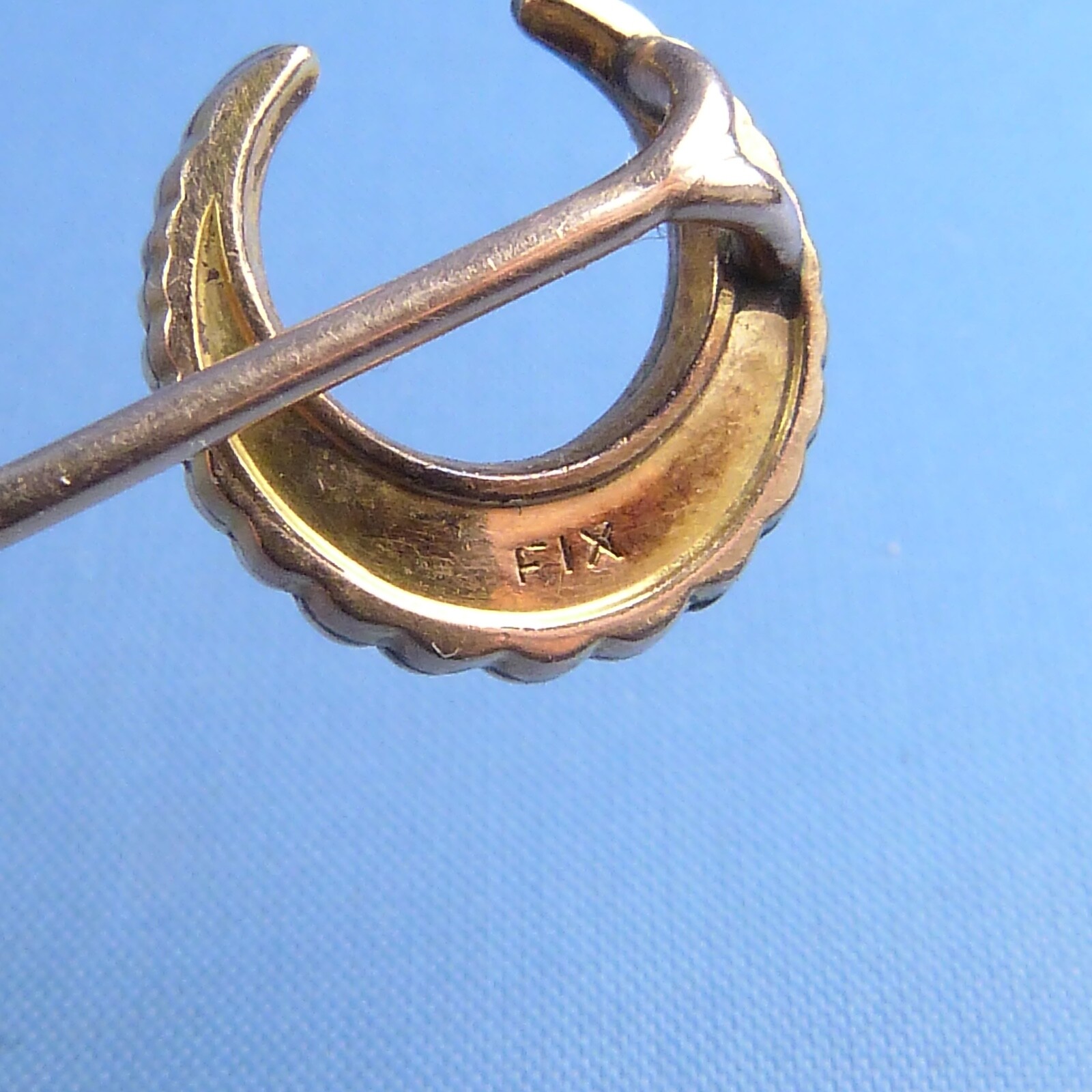 Victorian Gold Filled Crescent Moon Stick Pin / Fix … - Gem