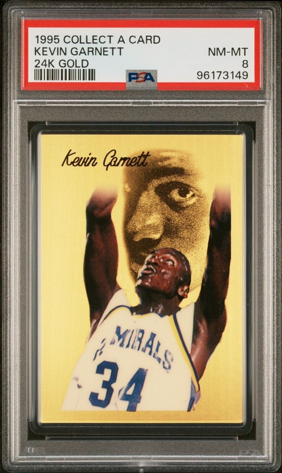 1995 Collect-A-Card KEVIN GARNETT 1 Gram Fine Gold Rookie PSA 8 | eBay