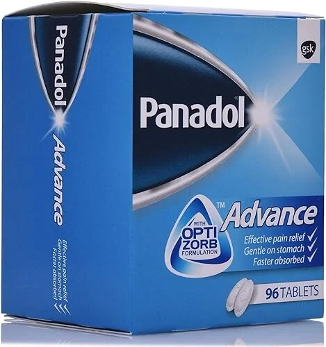 Panadol Advance with Opti Zorb Formulation 500mg - 96 Tablets Gentle on ...