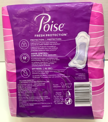 Poise Fresh Protection Pads, #4 Moderate, Long, 192 Total Pads ...