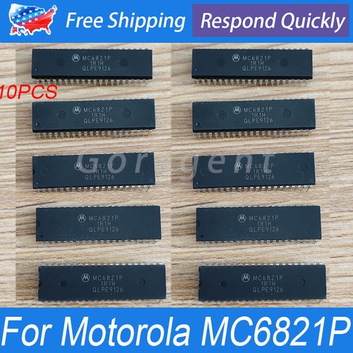 10PCS FOR MOTOROLA MC6821P 40 PIN DIP/PKG Peripheral Interface Adapters ...