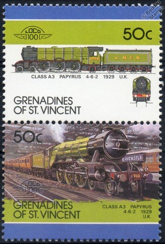 1929 LNER Papyrus Class A3 No.2750 4-6-2 (Gresley) Train Stamps / LOCO ...