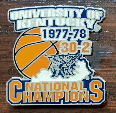 UNIVERSITY KENTUCKY 1977-78 NCAA NATIONAL CHAMPIONS PIN Willabee & Ward ...