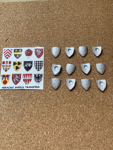 (ST9) Warhammer Bretonnian-Empire Knights Plain Metal Shields ...